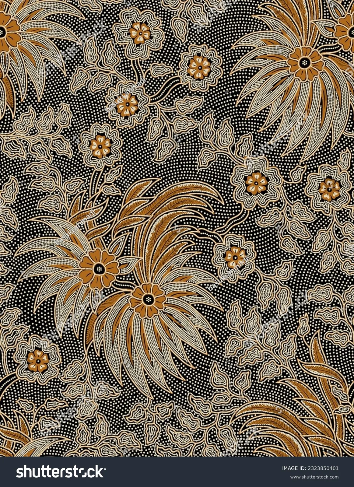 abstract a solid modern batik floral flower motifs arrangement all-over ...